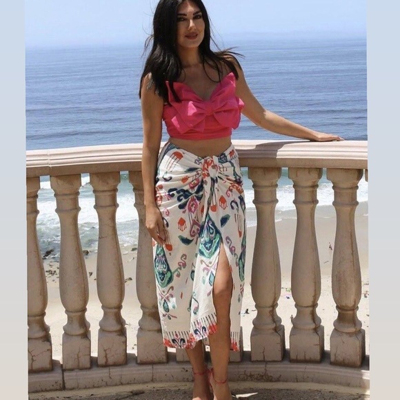 Zara | Skirts | Zara Linen Pareo Knot Skirt | Poshmark